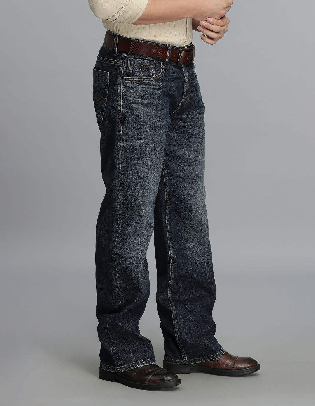 Dk Blue 5 Pocket Midrise Loose Fit Jeans – ROOKIES