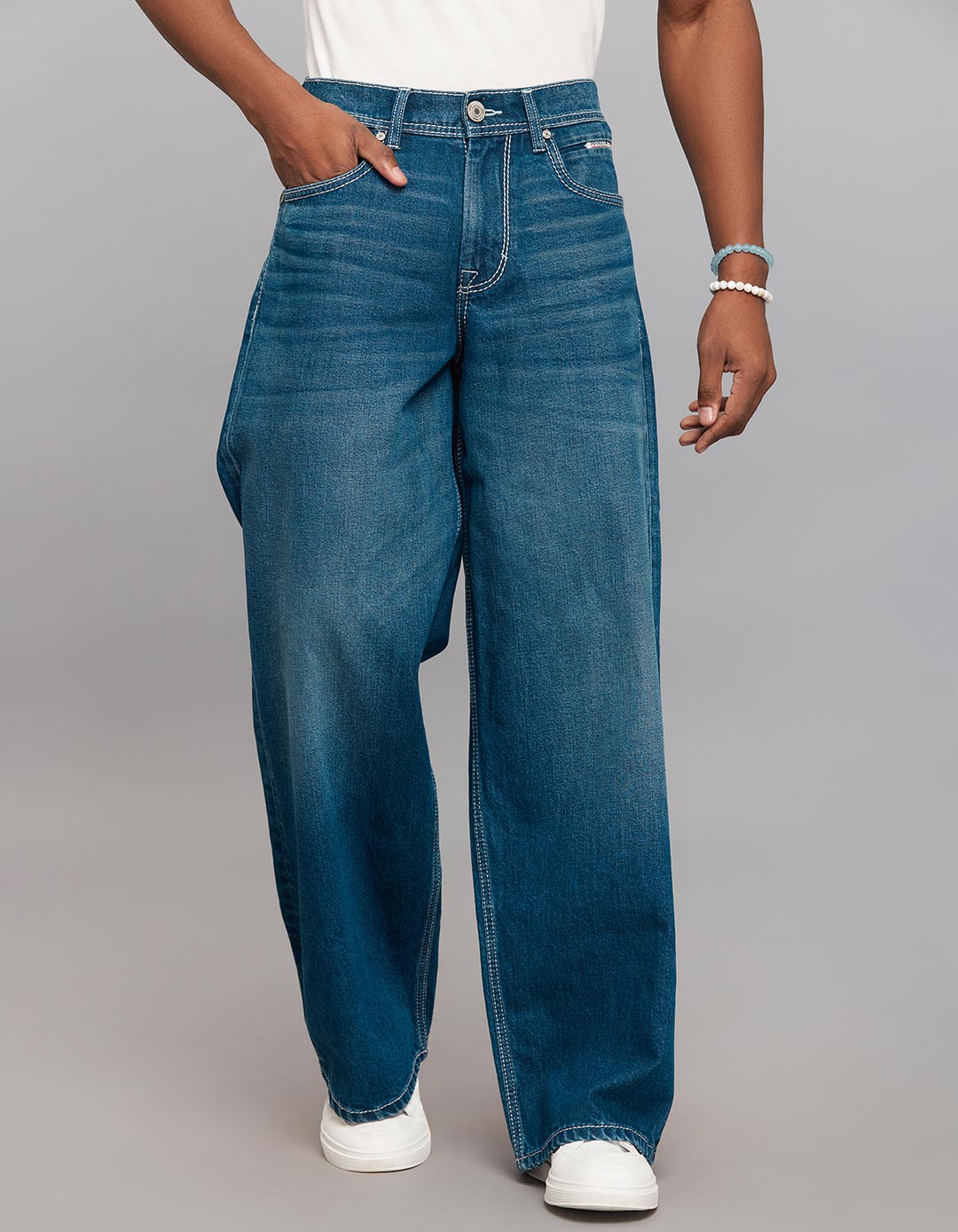 Medium Blue Extra Loose Fit Jeans – ROOKIES