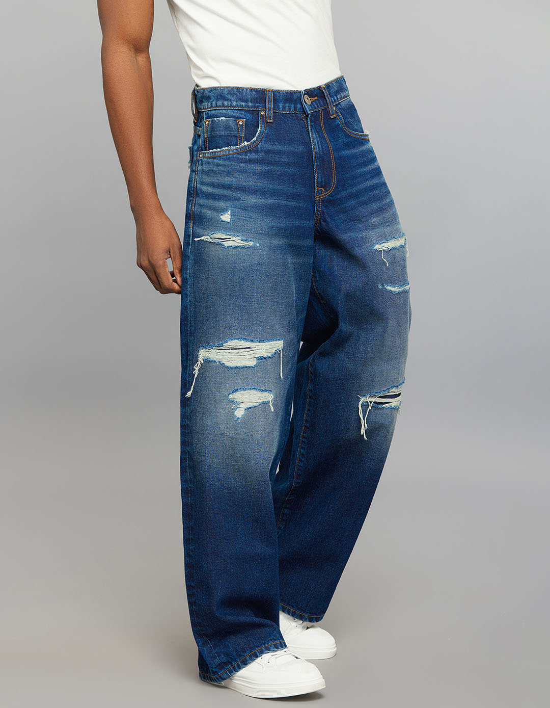 Dark Blue Extra Loose Fit Jeans – ROOKIES