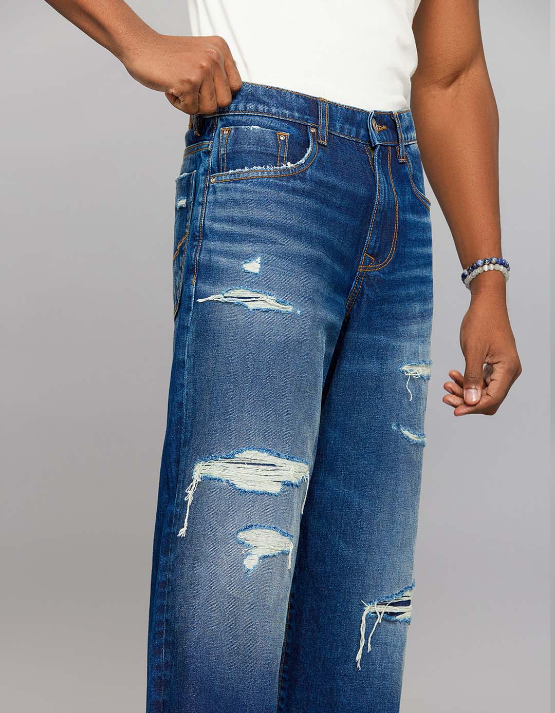 Dark Blue Extra Loose Fit Jeans – ROOKIES