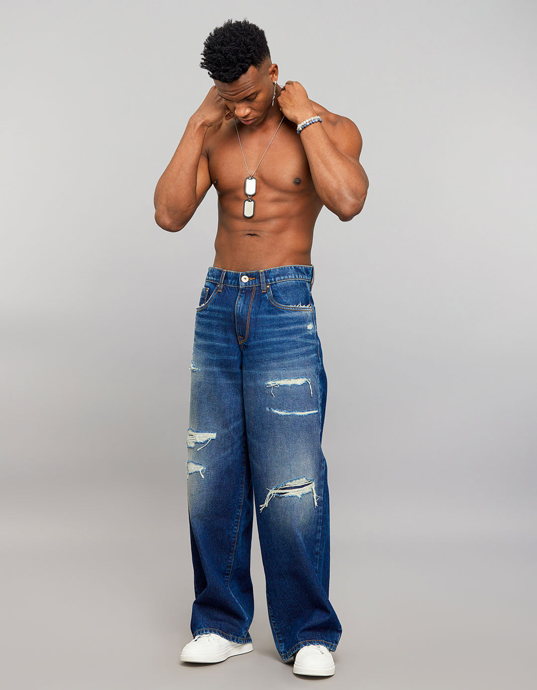 Dark Blue Extra Loose Fit Jeans – ROOKIES